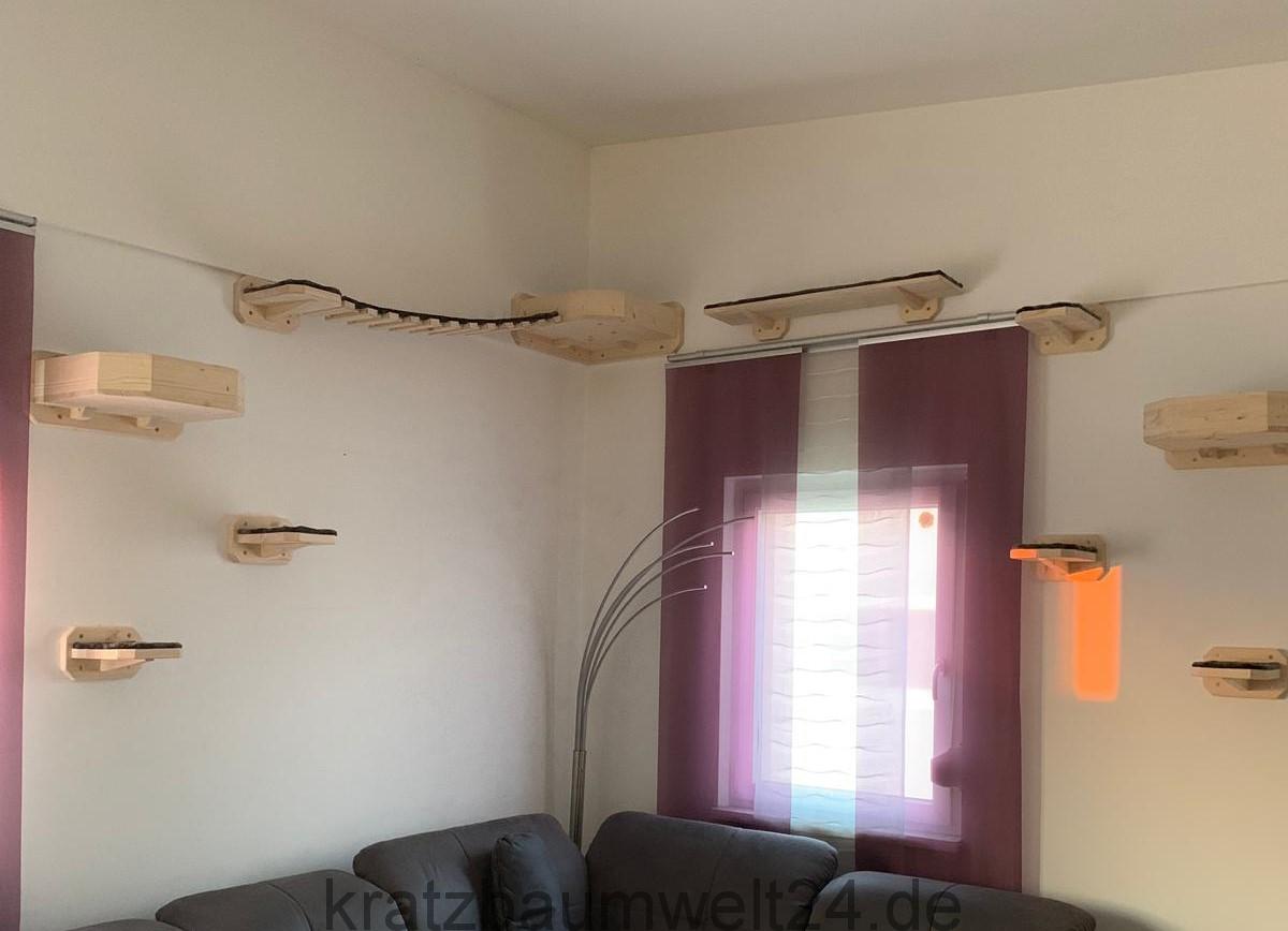 Wandkratzbaumsystem, Catwalk Hängebrücke, Kratzbäume für Katzen